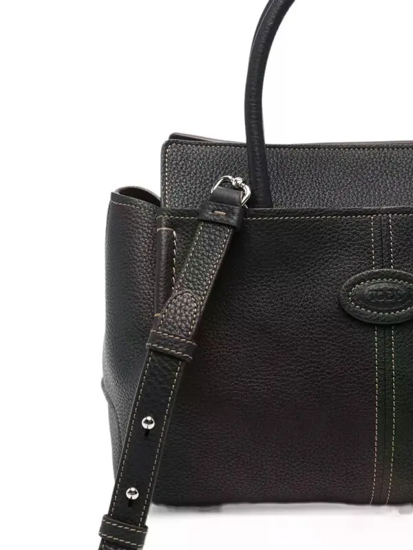 TOD'S Logo-plaque Pebbled Tote Bag