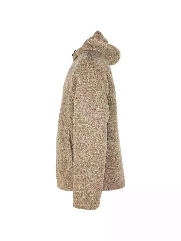 Herno Bouclé-knit Hooded Jacket