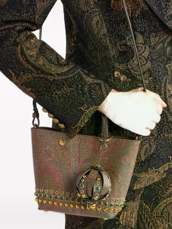 Etro Leather And Arnica Charm With Sphere