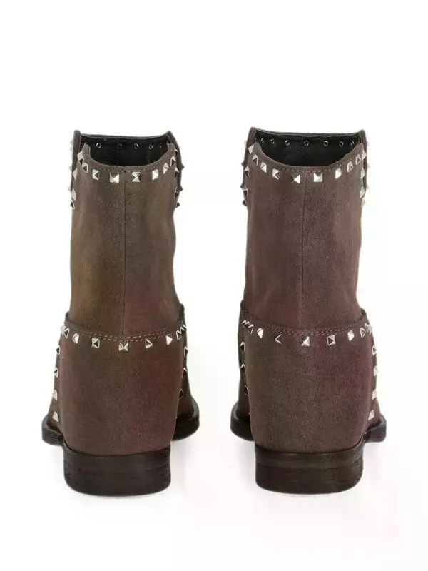 VIA ROMA 15 Tronc Spacco Stud-embellished Ankle Boots