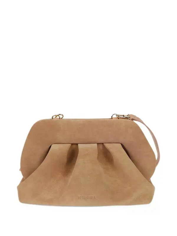 THEMOIRE Bios Ruched Clutch Bag - Neutrals