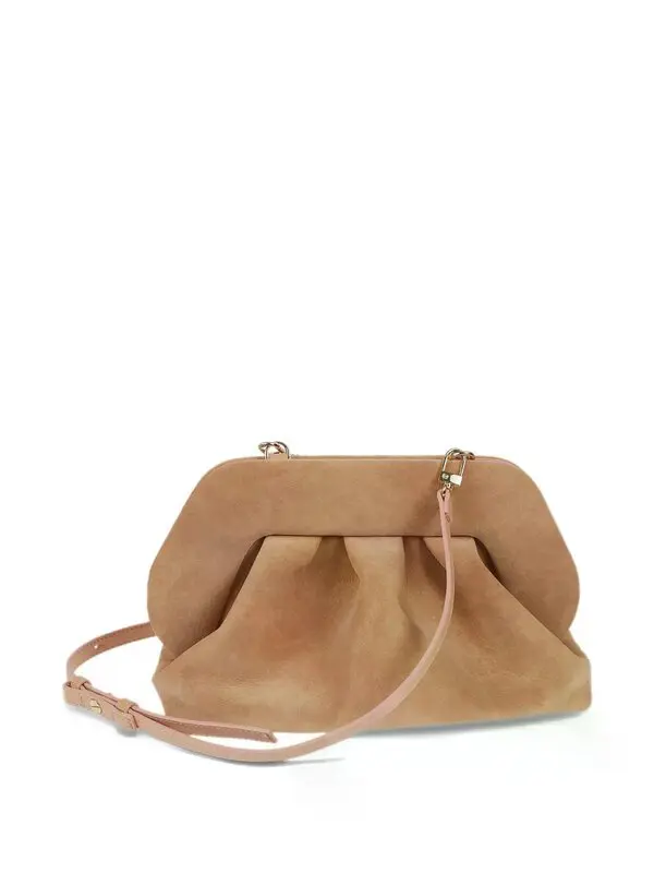 THEMOIRE Bios Ruched Clutch Bag - Neutrals