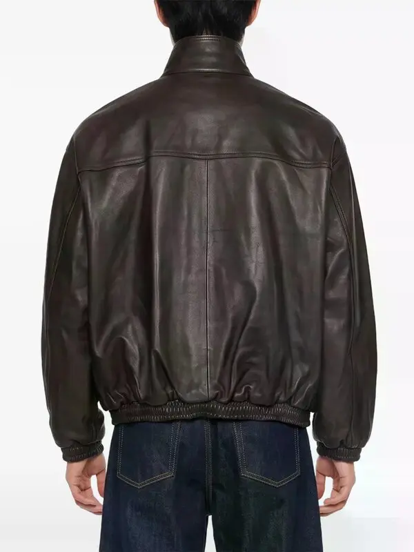 SSSTEIN Leather Bomber Jacket