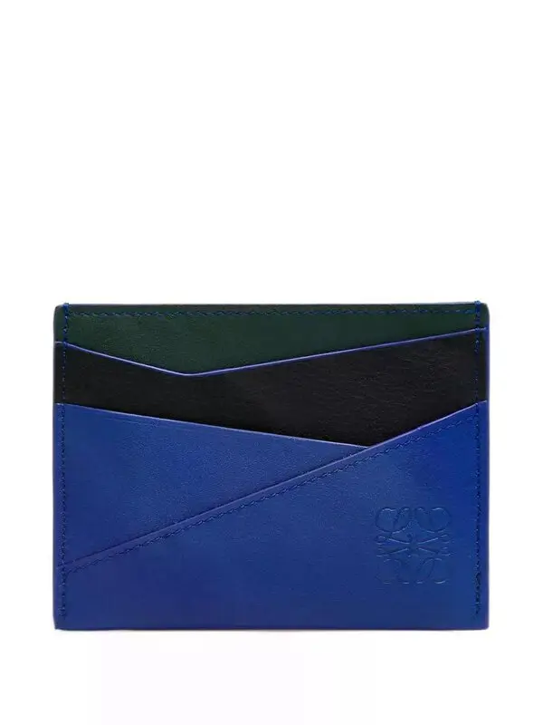 Loewe Puzzle Plain Cardholder In Classic Calfskin - Blue