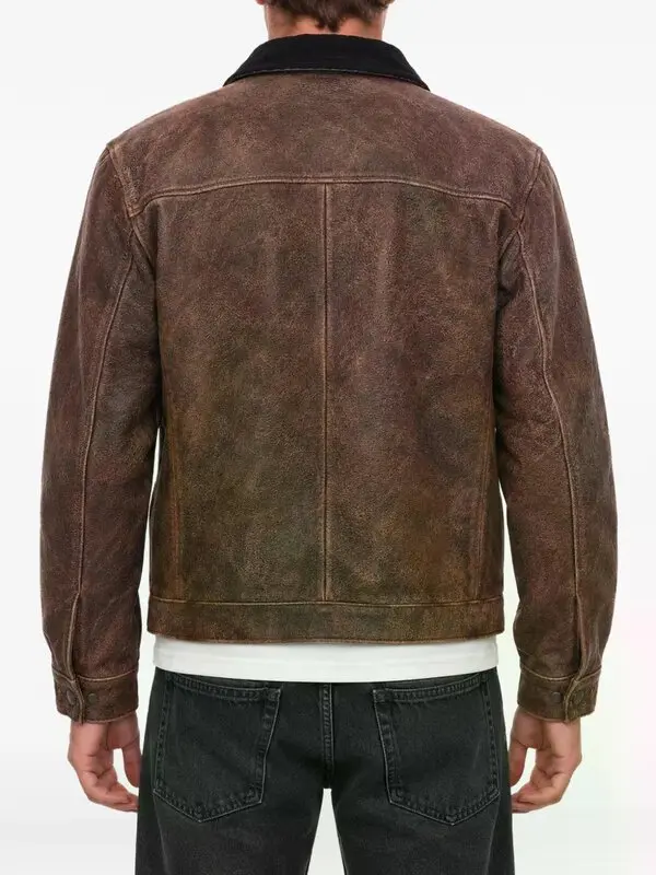DFOUR Distressed Leather Jacket