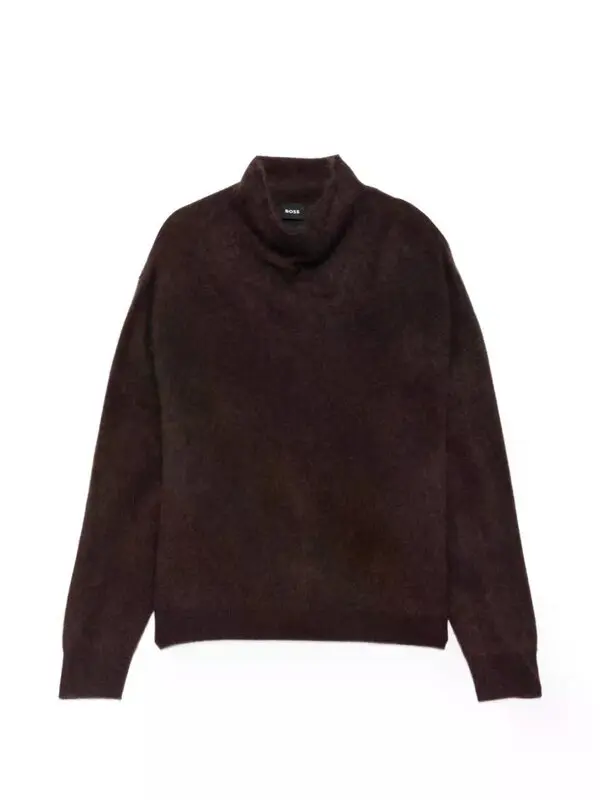 BOSS Brushed Long-sleeve Wool Sweater