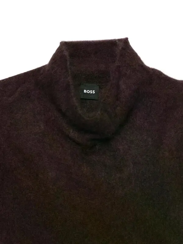 BOSS Brushed Long-sleeve Wool Sweater