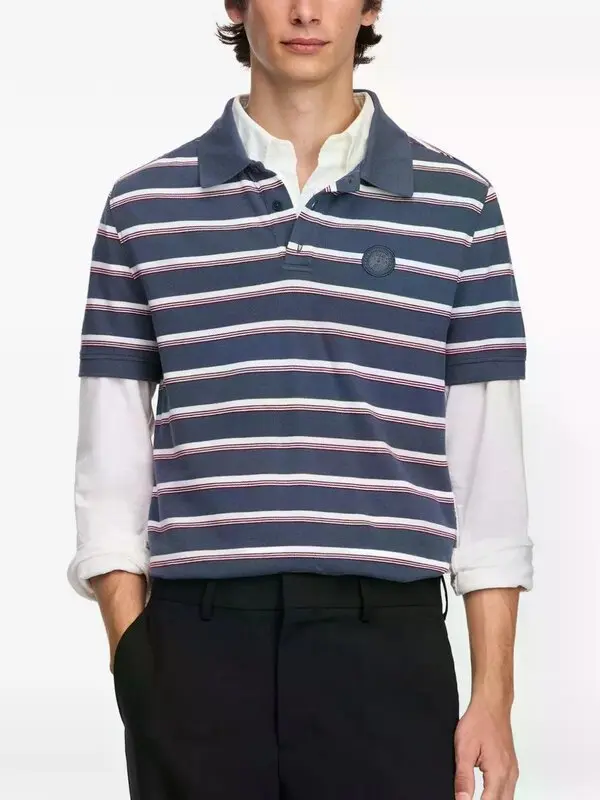 Canada Goose Beckley Striped Logo-patch Polo Shirt