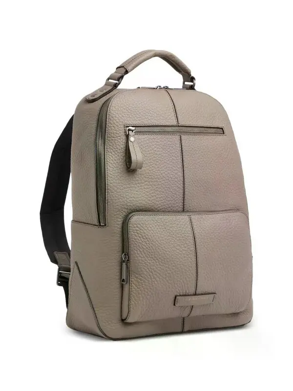 THE BRIDGE Grained Leather Backpack