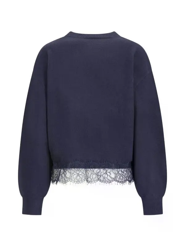 NOTSHY Lace-trim Cashmere Sweater