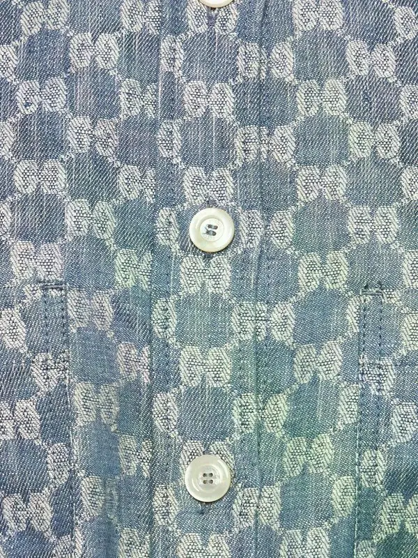Gucci Gg Jacquard Belted Shirt Midi Dress