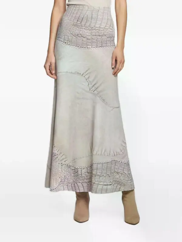 Roberto Cavalli Snake-print Jersey Maxi Skirt