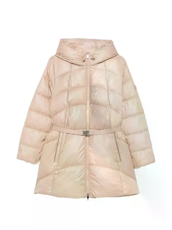 BOSS Belted Hooded Puffer Coat - Neutrals