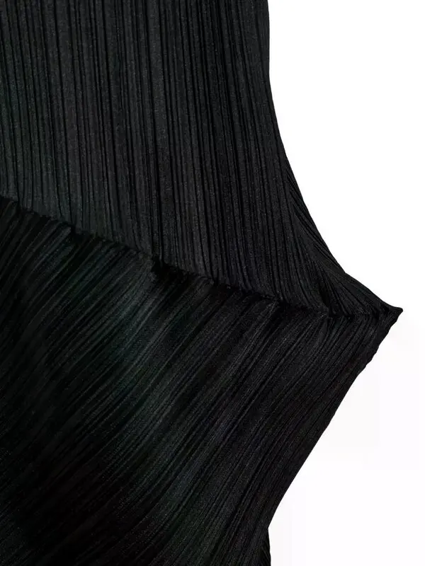 Issey Miyake Pleated Asymmetric-hem Midi Dress