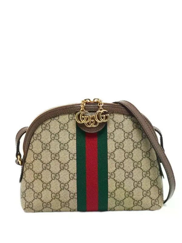 Gucci Small Ophidia Web Shoulder Bag - Neutrals