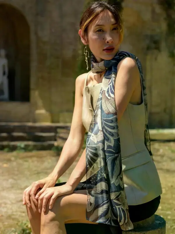 ELIZABETTA Delfina Floral-print Scarf