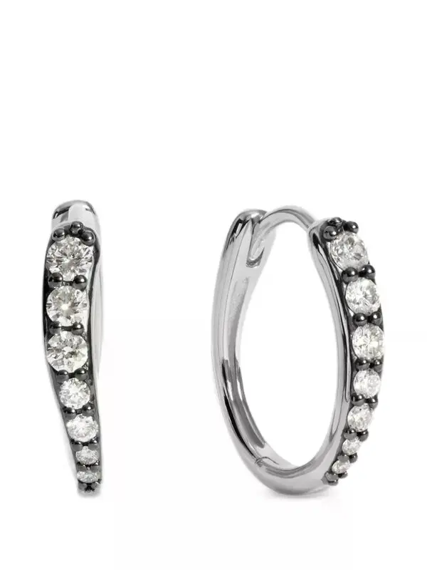 Monica Vinader Small Riva Pavé Diamond Hoop Earrings