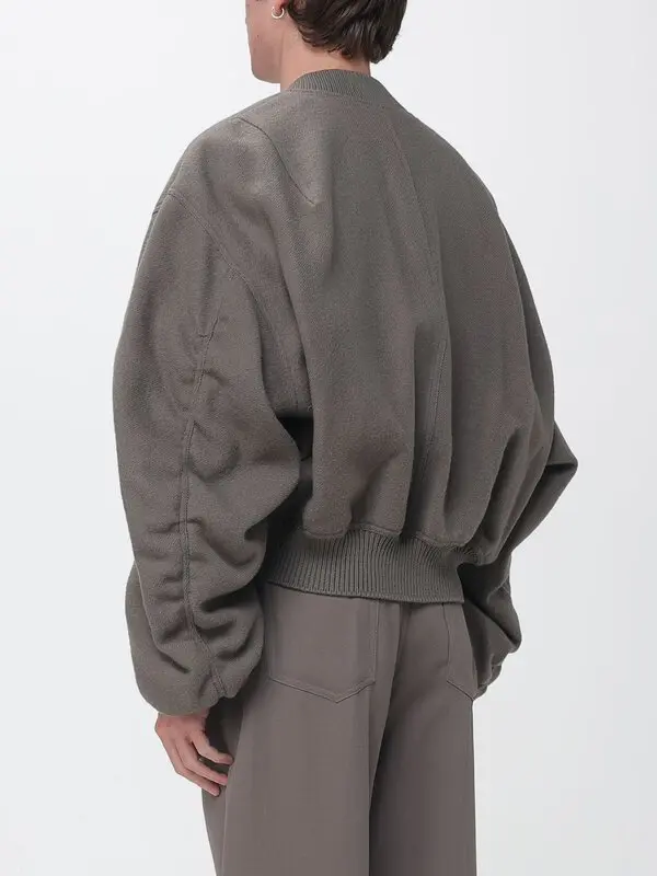 Rick Owens Oversized Padded Virgin Wool Bomber Jacket With Dropped Shoulders