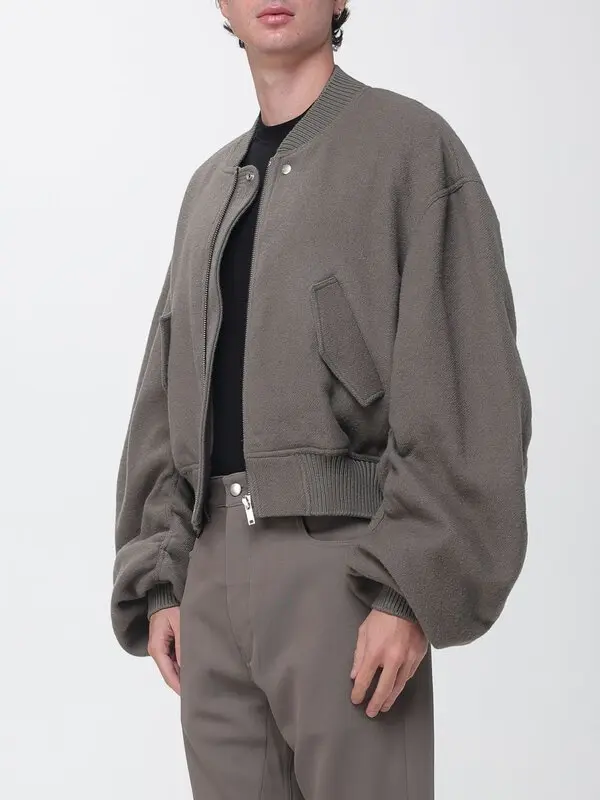 Rick Owens Oversized Padded Virgin Wool Bomber Jacket With Dropped Shoulders
