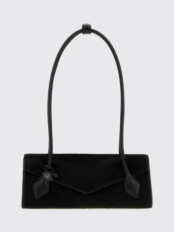 Alaïa Le Teckel Flap Leather Shoulder Bag With Envelope Closure - Black