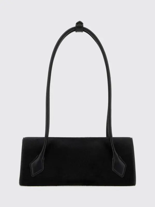 Alaïa Le Teckel Flap Leather Shoulder Bag With Envelope Closure - Black