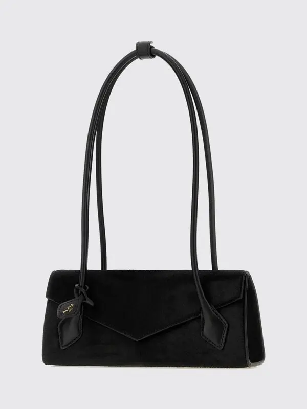 Alaïa Le Teckel Flap Leather Shoulder Bag With Envelope Closure - Black