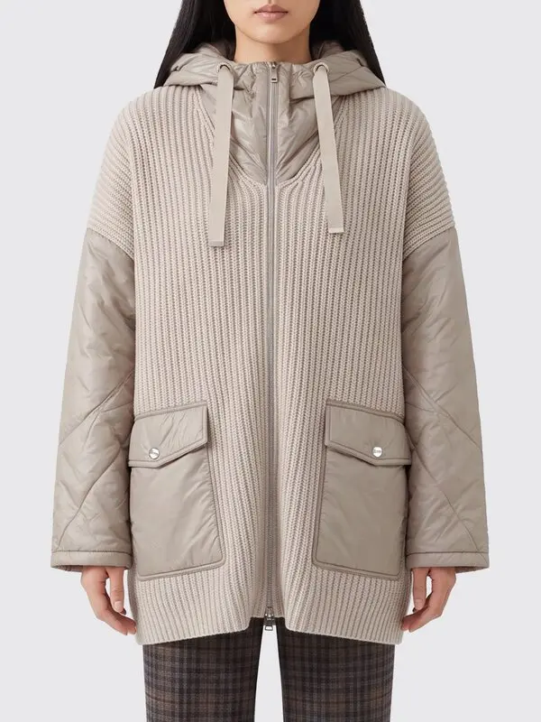Herno Short Wool And Nylon Jacket With Padded Hood