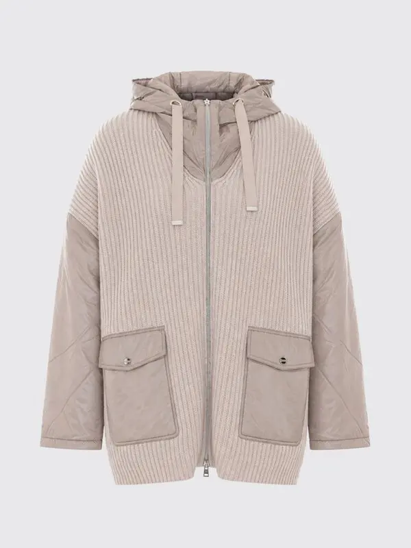 Herno Short Wool And Nylon Jacket With Padded Hood