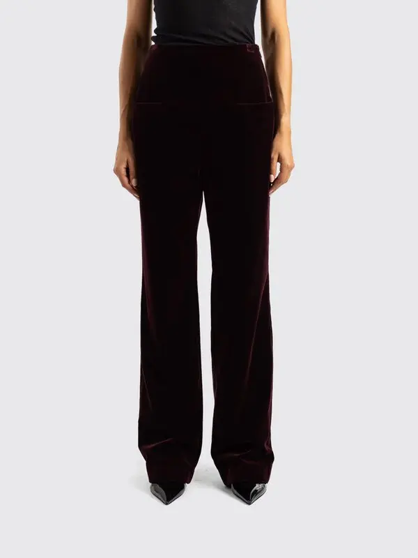 Alaïa High-waisted Straight-leg Velvet Palazzo Trousers