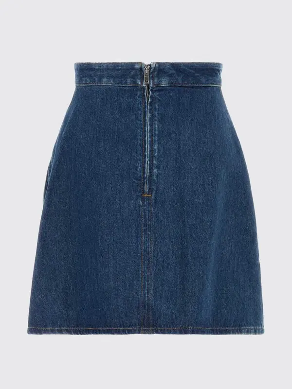 Givenchy High-waisted Cotton Denim Pencil Mini Skirt