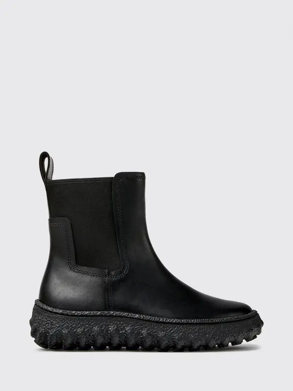 Camper Flat Ankle Boot - Black