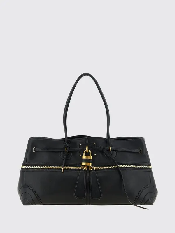 Chloé Paddington Lambskin Leather Shoulder Bag With Padlock