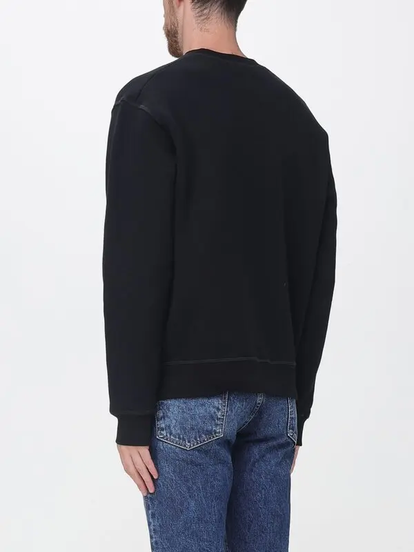 Dsquared2 Crew Neck Cotton Sweatshirt With Front Contrast Logo Print
