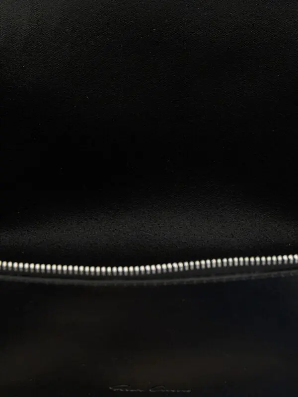 Rick Owens Smooth Calf Leather Wash Bag With Side Handle