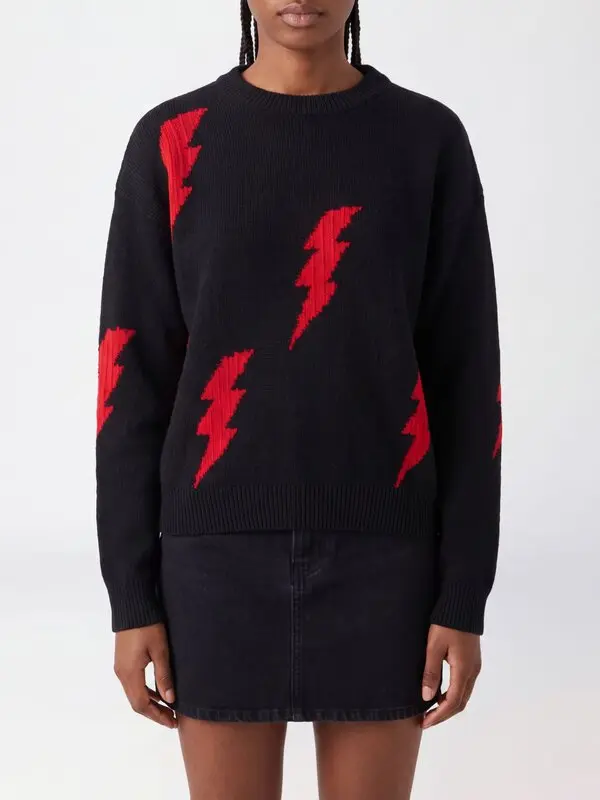 Zadig&Voltaire Graphic Print Cashmere Crewneck Jumper With Dropped Shoulders