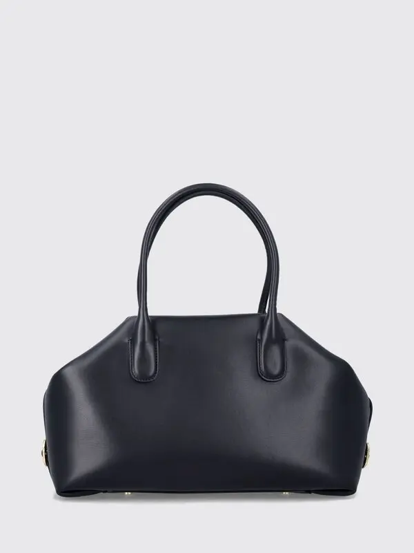 THEMOIRE Talia Flared Vegan Leather Handbag With Removable Shoulder Strap