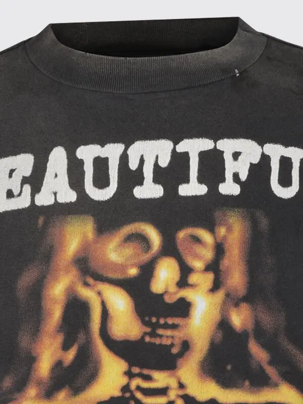 SAINT MXXXXXX Punk-style Graphic Print Cotton T-shirt By