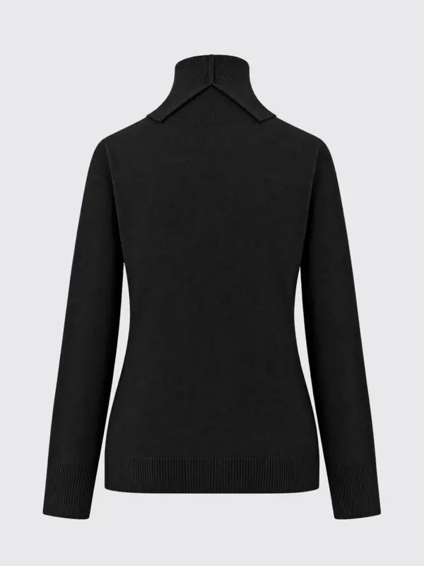 SOLOTRE Slim Fit Wool Turtleneck Jumper With Ribbed Trims
