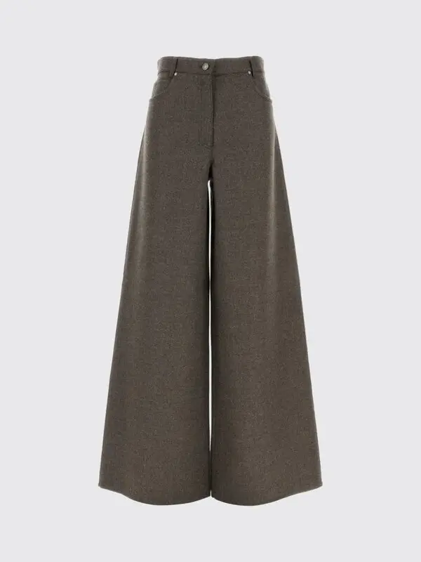 Max Mara High-waisted Pure Virgin Wool Knit Flare Trousers