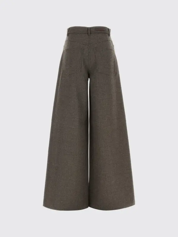 Max Mara High-waisted Pure Virgin Wool Knit Flare Trousers