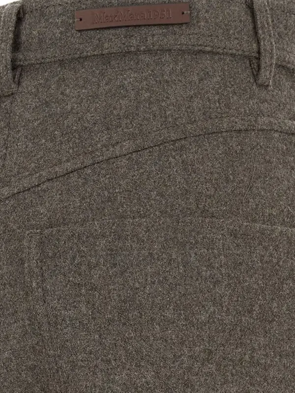 Max Mara High-waisted Pure Virgin Wool Knit Flare Trousers