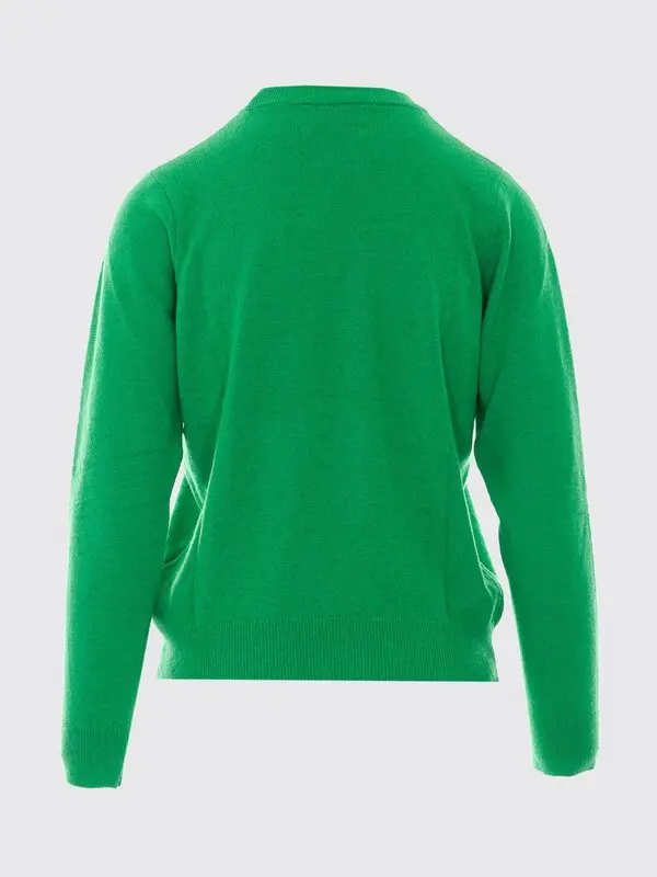 Essentiel Antwerp Graphic Print Wool And Cashmere Blend Jumper - Green