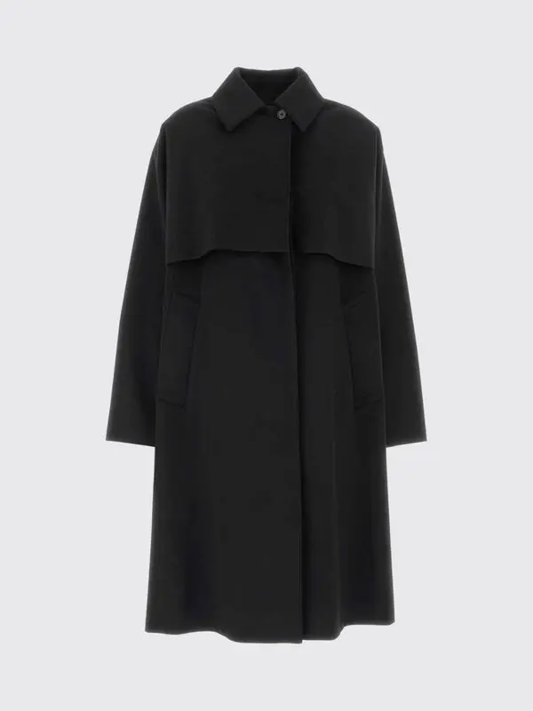JIL SANDER Long Single-breasted Wool Coat With Concealed Closure