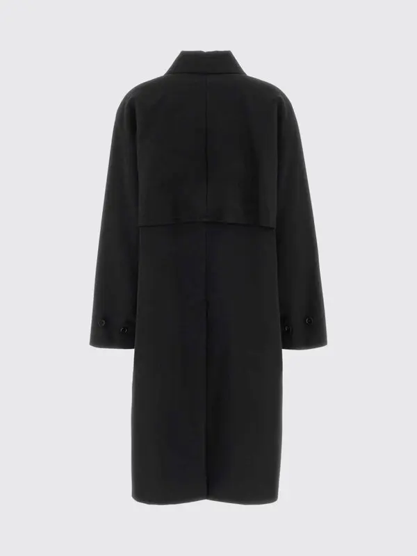 JIL SANDER Long Single-breasted Wool Coat With Concealed Closure