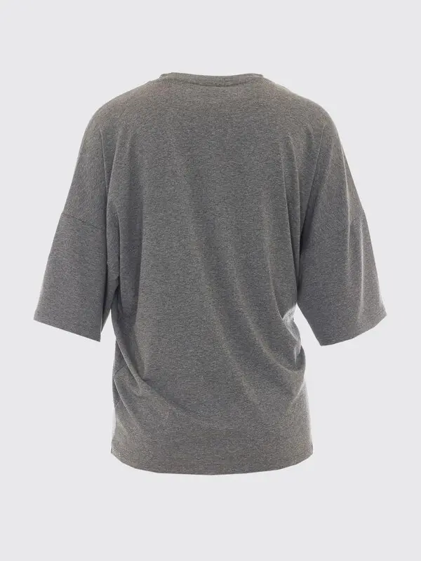 Essentiel Antwerp Draped Viscose T-shirt With Dropped Shoulders
