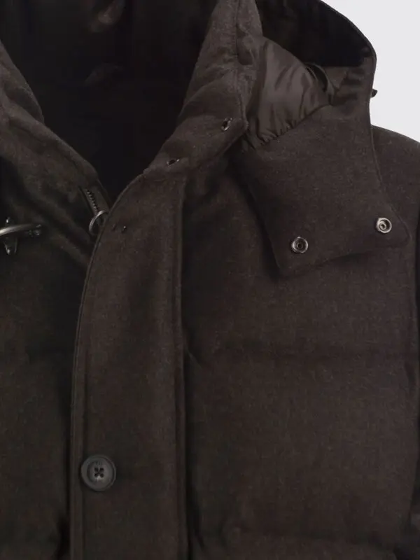 FAY Hooded Padded Jacket With Iconic Hook Closure