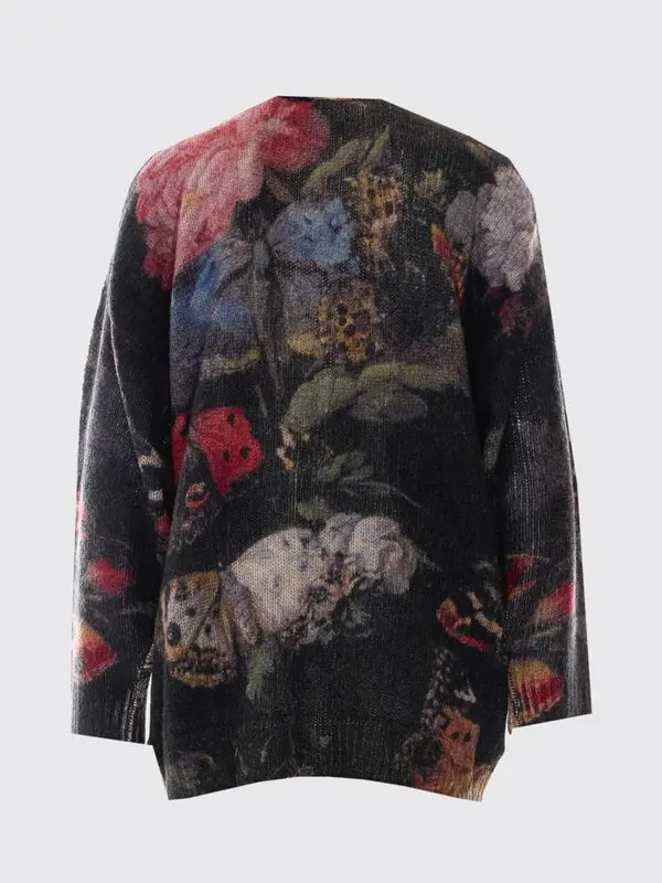 R13 Graphic-print V-neck Cashmere Cardigan