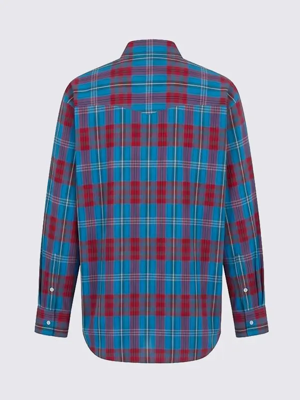 Auralee Check Cotton And Silk-blend Shirt With Patch Pockets - Blue