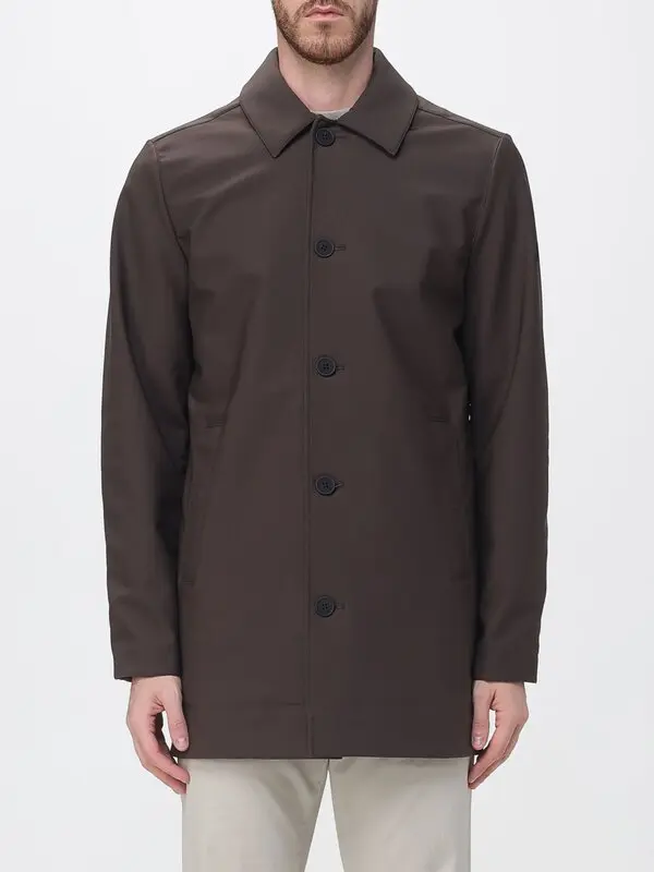 HESKIMO Waterproof Knee-length Stretch-nylon Trench Coat - Brown