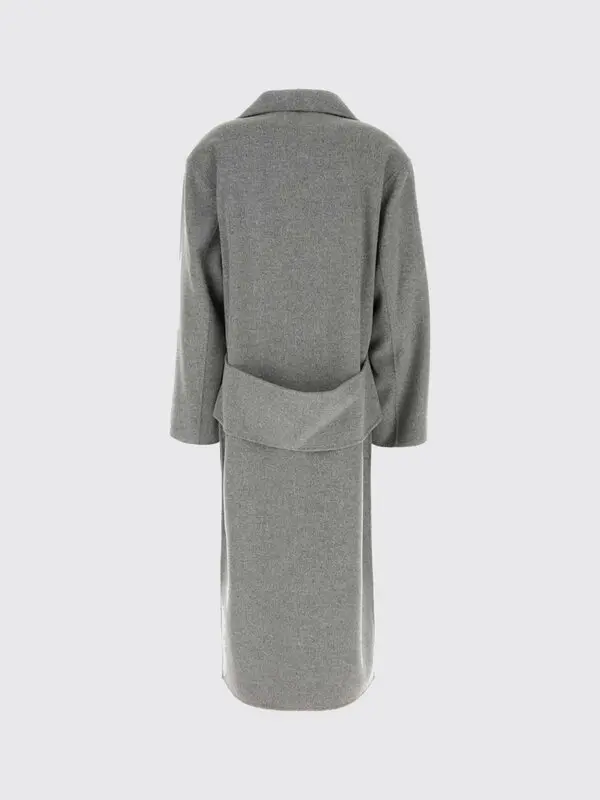 Sportmax Virgin Wool Double-breasted Long Coat With Sailor Collar